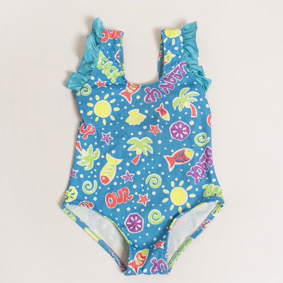 Vintage | Swim | Vintage Girls Bathing Swim Suit Retro Child | Poshmark